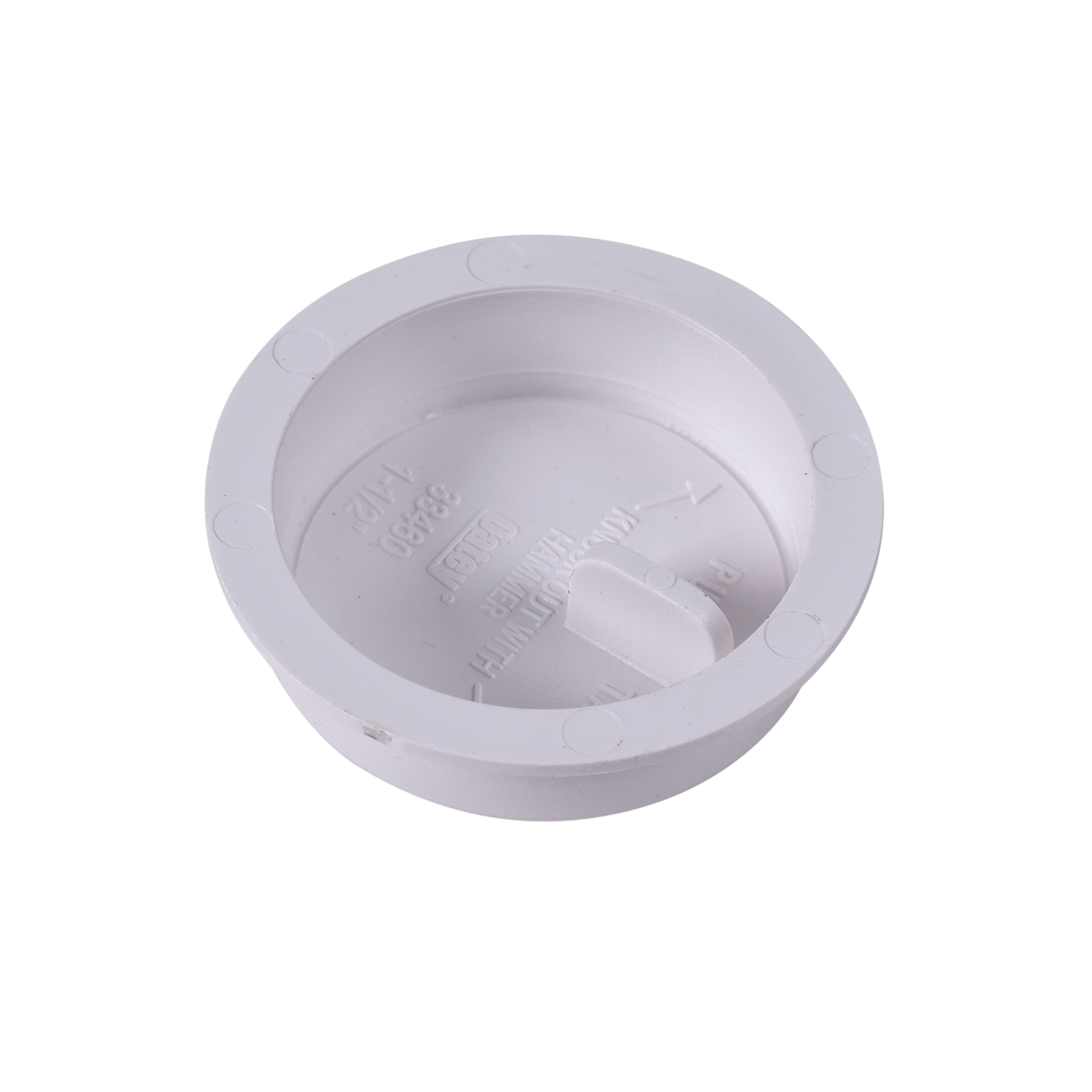 Oatey® Knock-Out™ 39100 Test Cap With Barcode, 1-1/2 in Dia, 10 psi ...