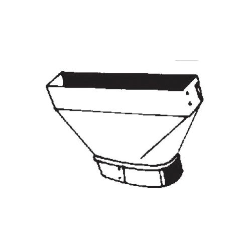 Snappy™ 602-640 Oval Straight Register Boot, 6 in Dia, Galvanized ...