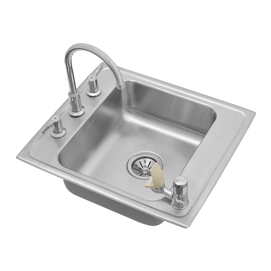 DRKR2220C Lustertone Classroom Sink and Faucet/Bubbler Kit, Rectangle ...