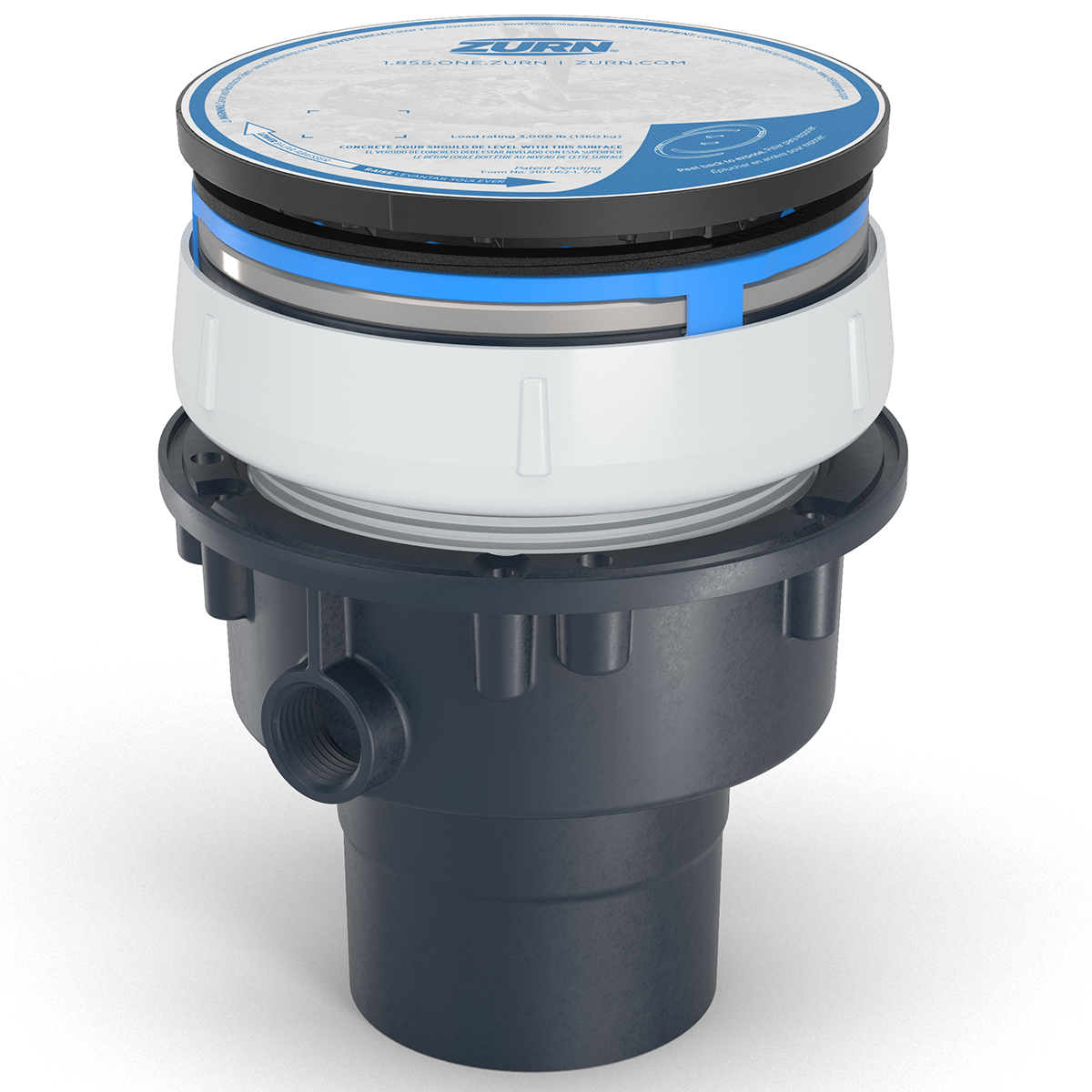 EZ-PV4 Adjustable Floor Drain With EZ1™ Technology, 5 in Nickel Bronze ...