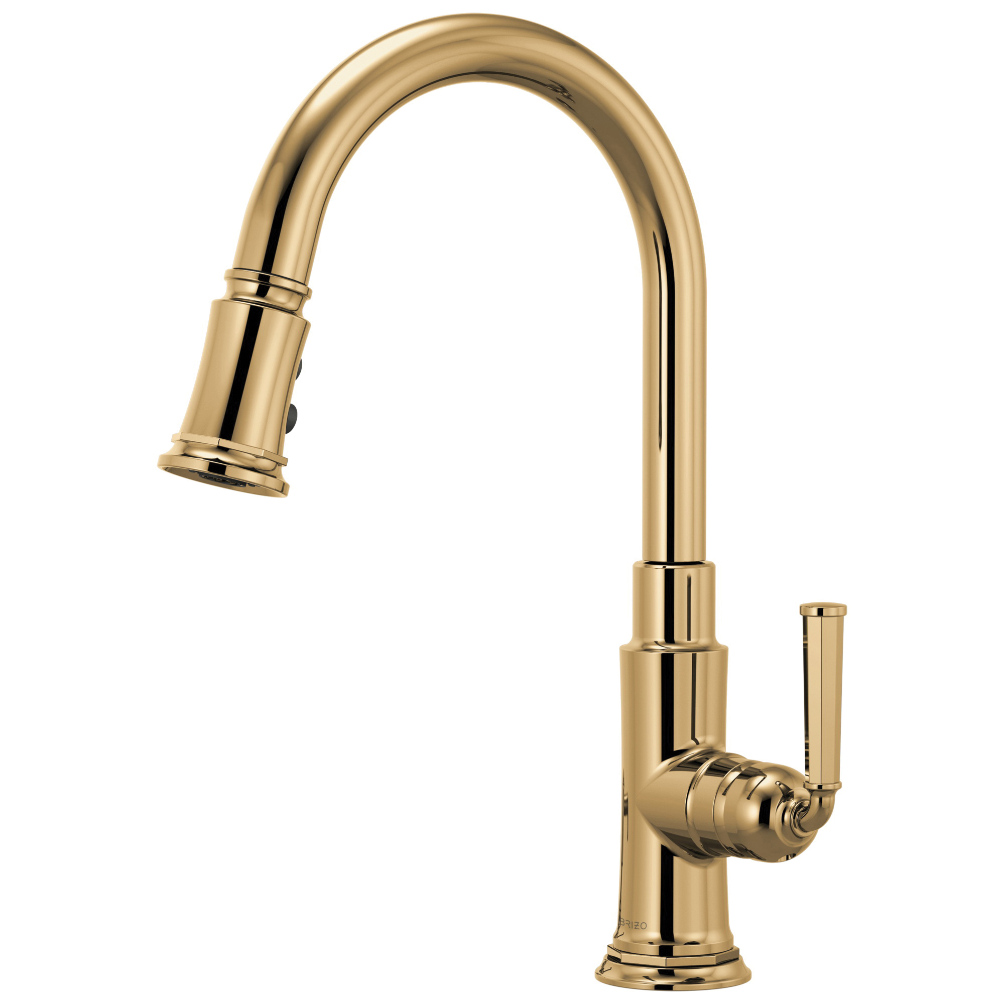 Brizo® 63074LF-PG Rook™ Pull-Down Kitchen Faucet, 1.8 gpm Flow Rate ...