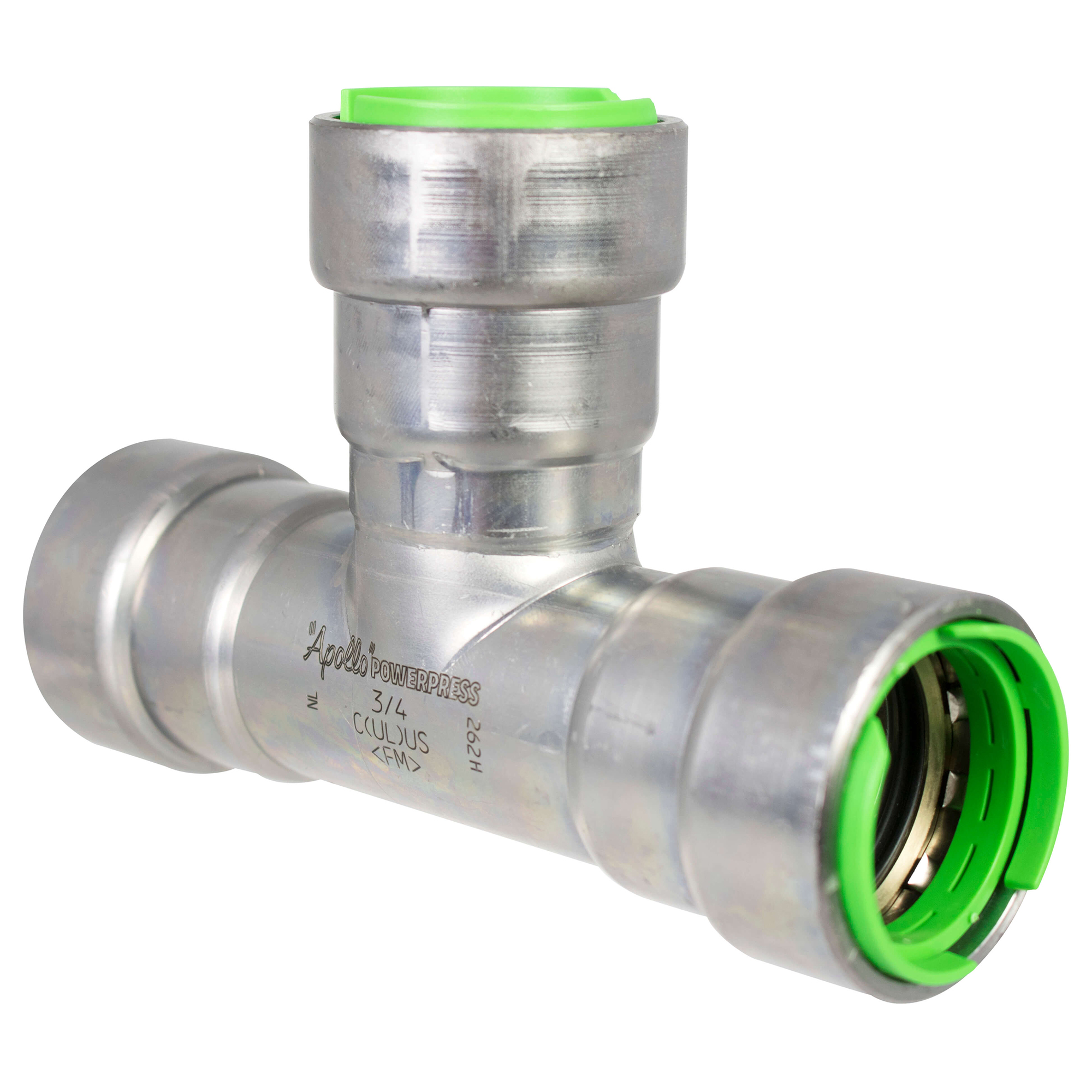 Apollo® PowerPress Tee - Reducing Outlet, EPDM, 411R, PxPxP, 1-1/4x1-1 ...