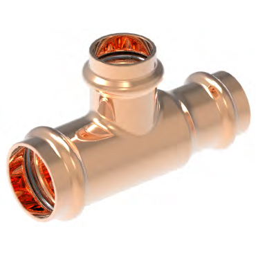 ApolloPRESS® 811R Tee - Reducing Run & Outlet, Copper, Small Diameter ...