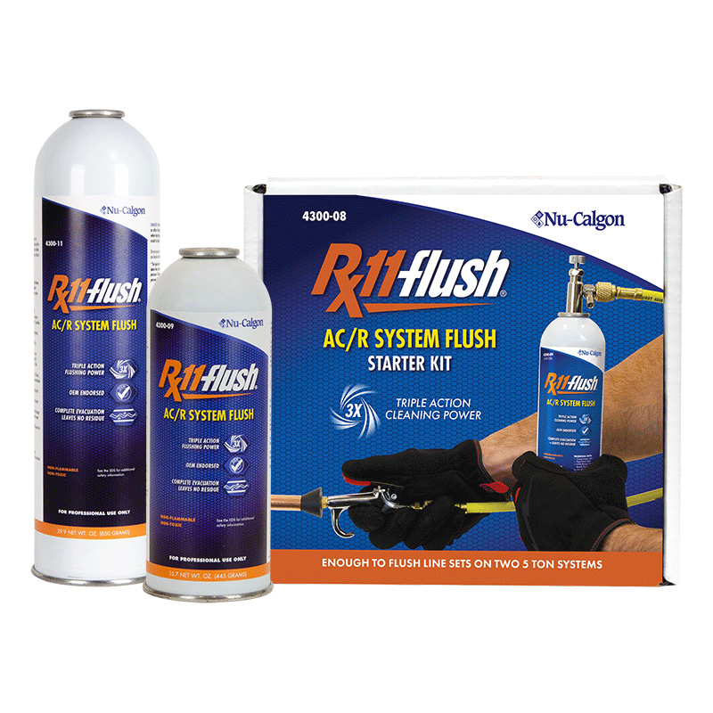 Nu-Calgon Rx11-flush® 4300-09 Line Set Flush, 1 lb Canister, Gas ...