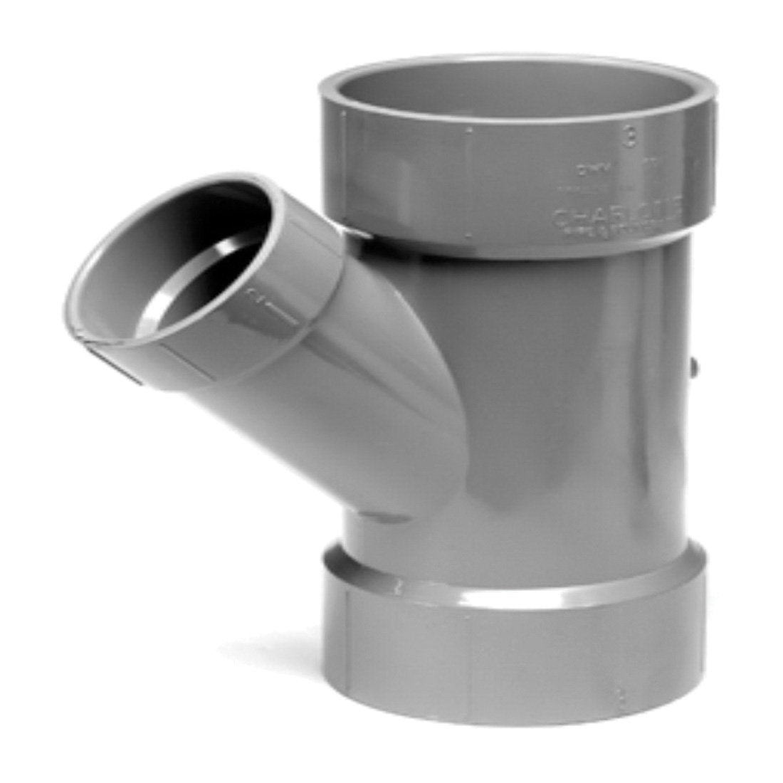 Charlotte ChemDrain® AW 00601 0532C Reducing Wye, 6 x 6 x 4 in Nominal ...