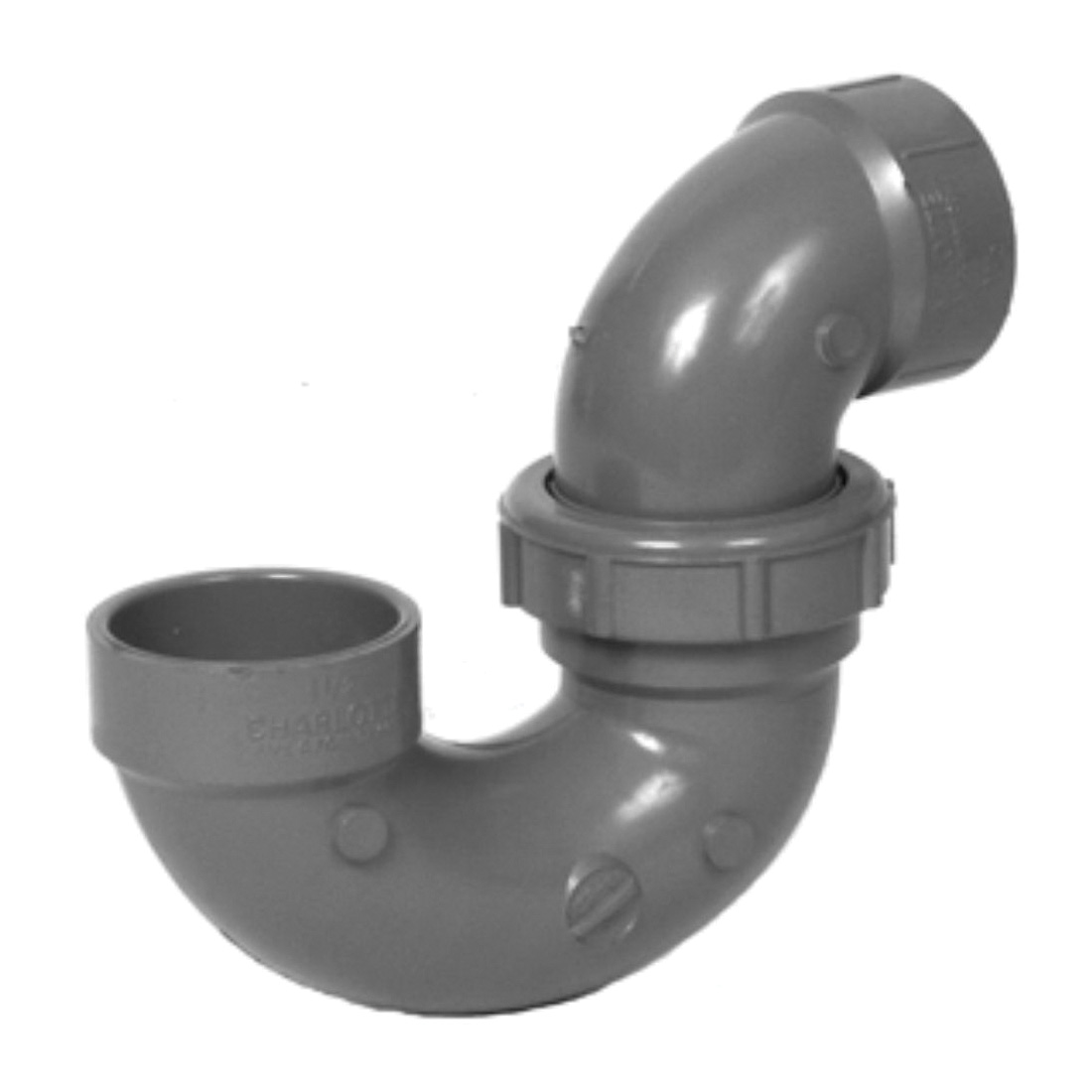 Charlotte ChemDrain® AW 00708P 0020C P-Trap With Union and Plastic Nut ...