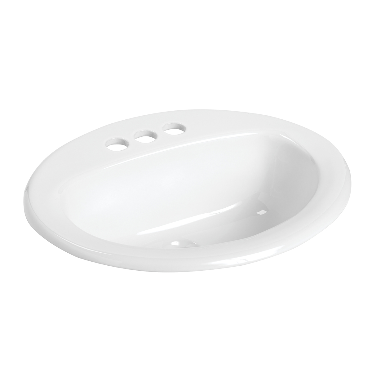 Mansfield® 237-4 WH MS Oval 4" Center Drop In Self-Rimming Lavatory ...