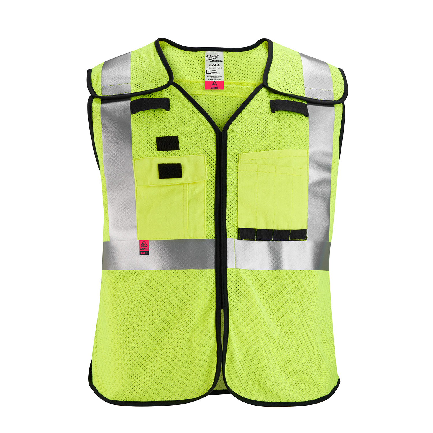 48-73-5211 AR/FR Cat. 1 Class 2 Breakaway Mesh Safety Vest, Hi-Viz ...