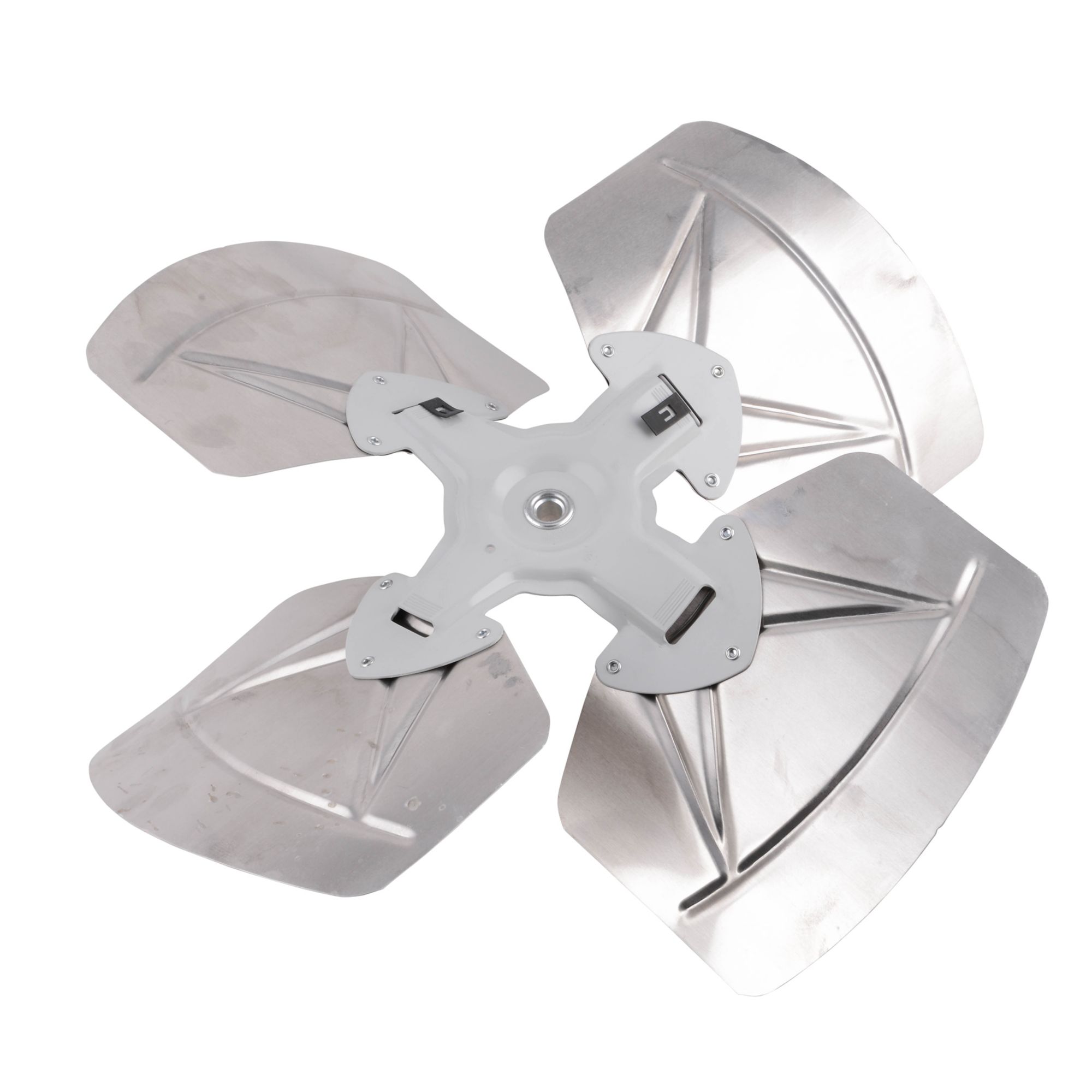 ALLIED™ 36A74 Motor Fan Assembly, 1/2 in Bore, 26 deg Pitch, 4 Blades ...