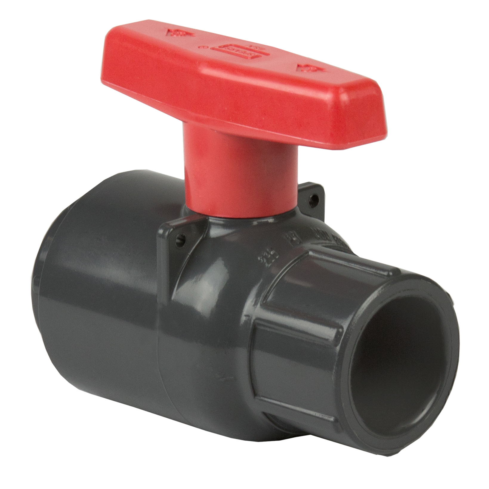 2132-020 Compact Regular Ball Valve, 2 in Nominal, Socket End Style, PVC Body, FKM Softgoods ...
