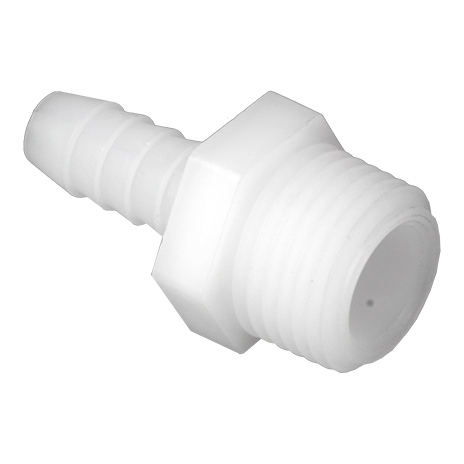Male Adapter, 3/8x1/2 in, BarbxMNPT, Nylon, Pack of 2 | First Supply