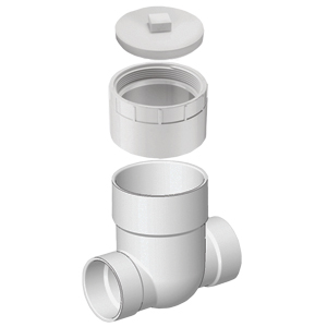 SML-4 Utility DWV Backwater w/ Extension Adapters, EPDM Seat, Socket ...