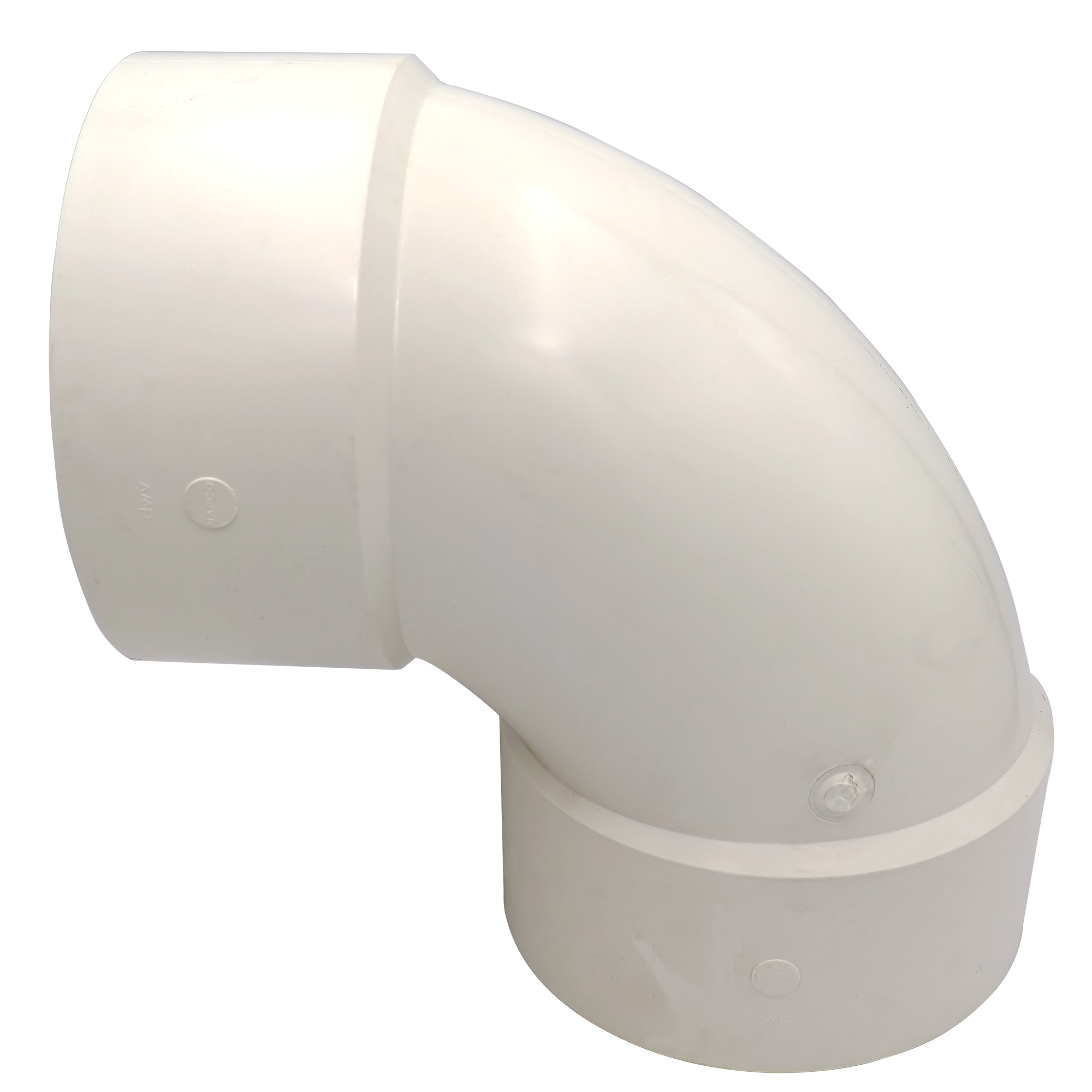323-0008 DWV 90 deg Elbow, 8 in, Hub, SCH 40/STD, PVC | First Supply