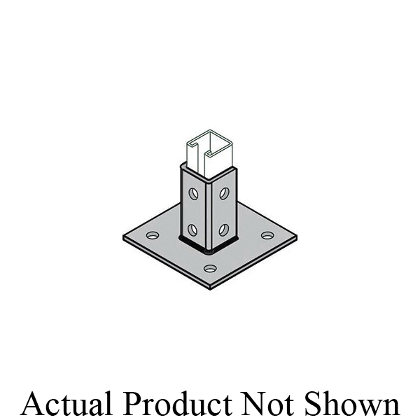 2400238461 FIG AS 3033SQ Single Column Post Base, 1 Channel, 3-1/2 in H ...