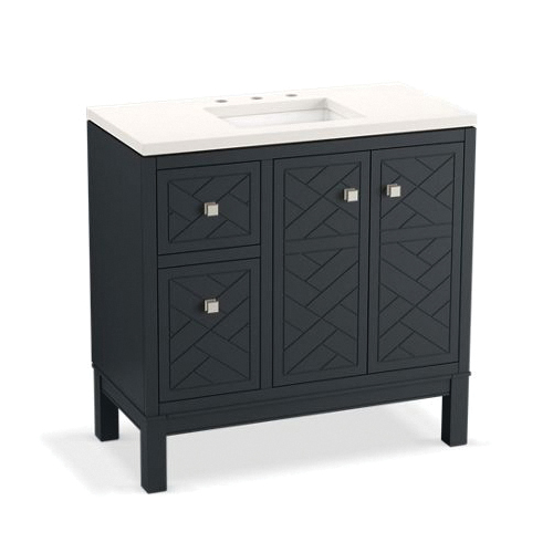 Kohler® 33531-ASB-1WX Beauxline™ 36" Bathroom Vanity Set, Floor Mount ...