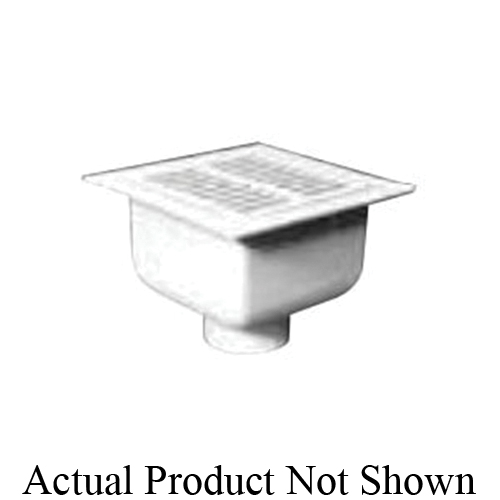 ZN1900-4NH-2-KC No-Hub Sani-Flor Receptor, 4 in Drain Opening, 12-3/8 ...