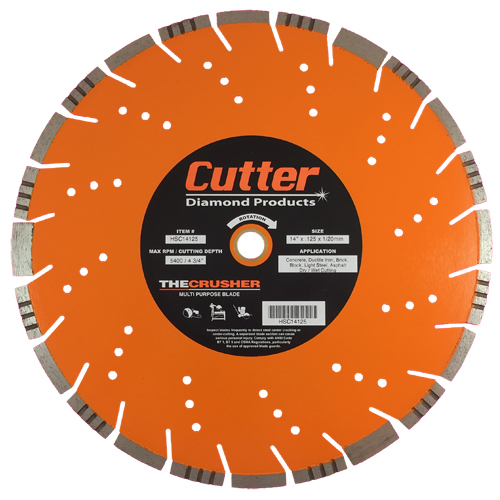 HSC14125 The Crusher Multi Purpose Circular Diamond Saw Blade, Wet/Dry ...