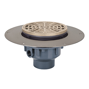 Tomahawk Halo™ Floor Drain, Adjustable, 2'' PVC Hub, 5-1/2'' Round Ring ...