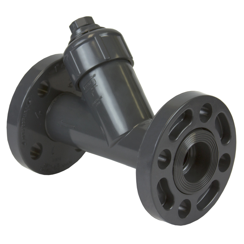 Spears® 1633-015 Y-Check Valve, 1-1/2", Flanged, PVC Body | First Supply