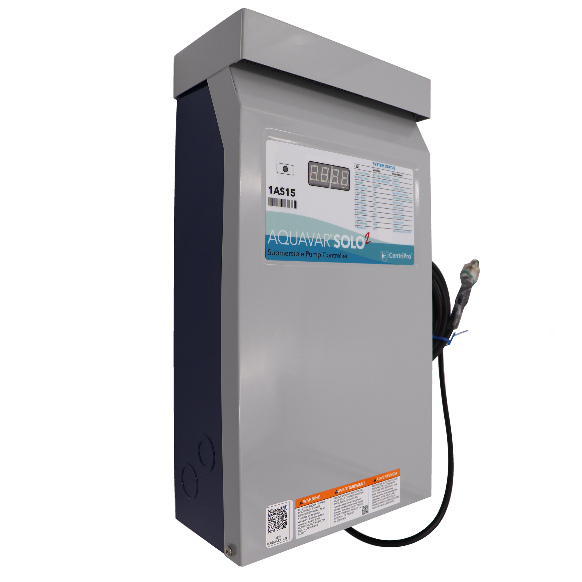 Goulds Aquavar® Solo2™ 1AS15 Constant Pressure Controller, 230 VAC, 14 ...