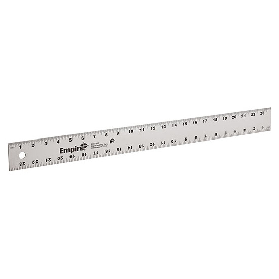 4002 Heavy Duty Straight Edge Ruler, Aluminum, 24" L | First Supply