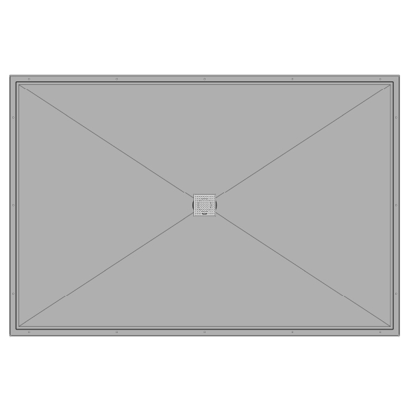 SB7248-CD Center Drain Shower Pan, 71" x 47", White | First Supply