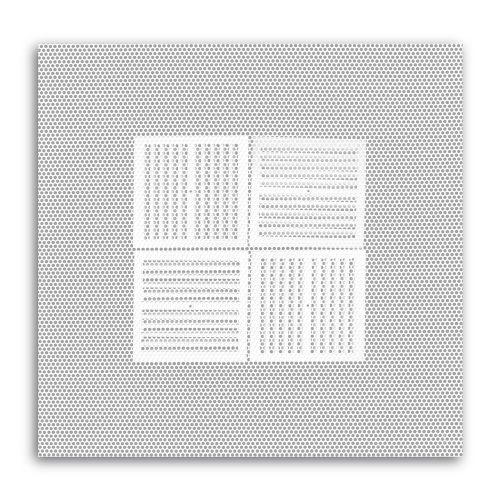 1010MAR 24"x24" Perforated Fixed Face Diffuser, Ceiling Mounted ...