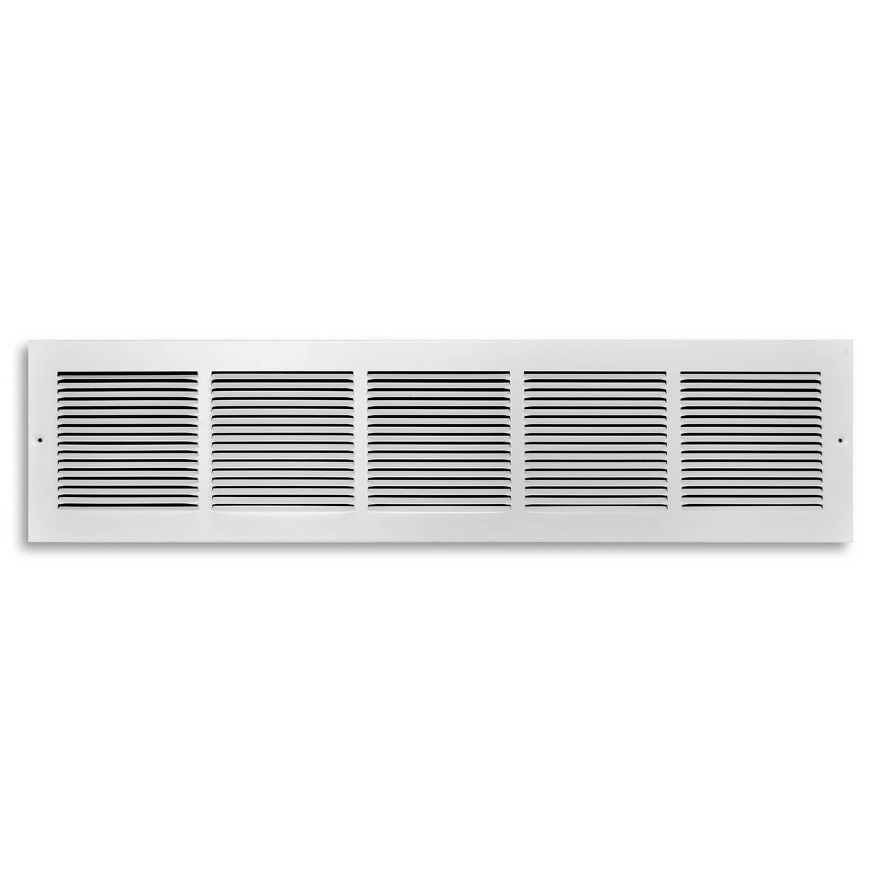 123RW30X06 30"x6" 1-Way Baseboard Grille, Stamped Louver, Steel, White ...
