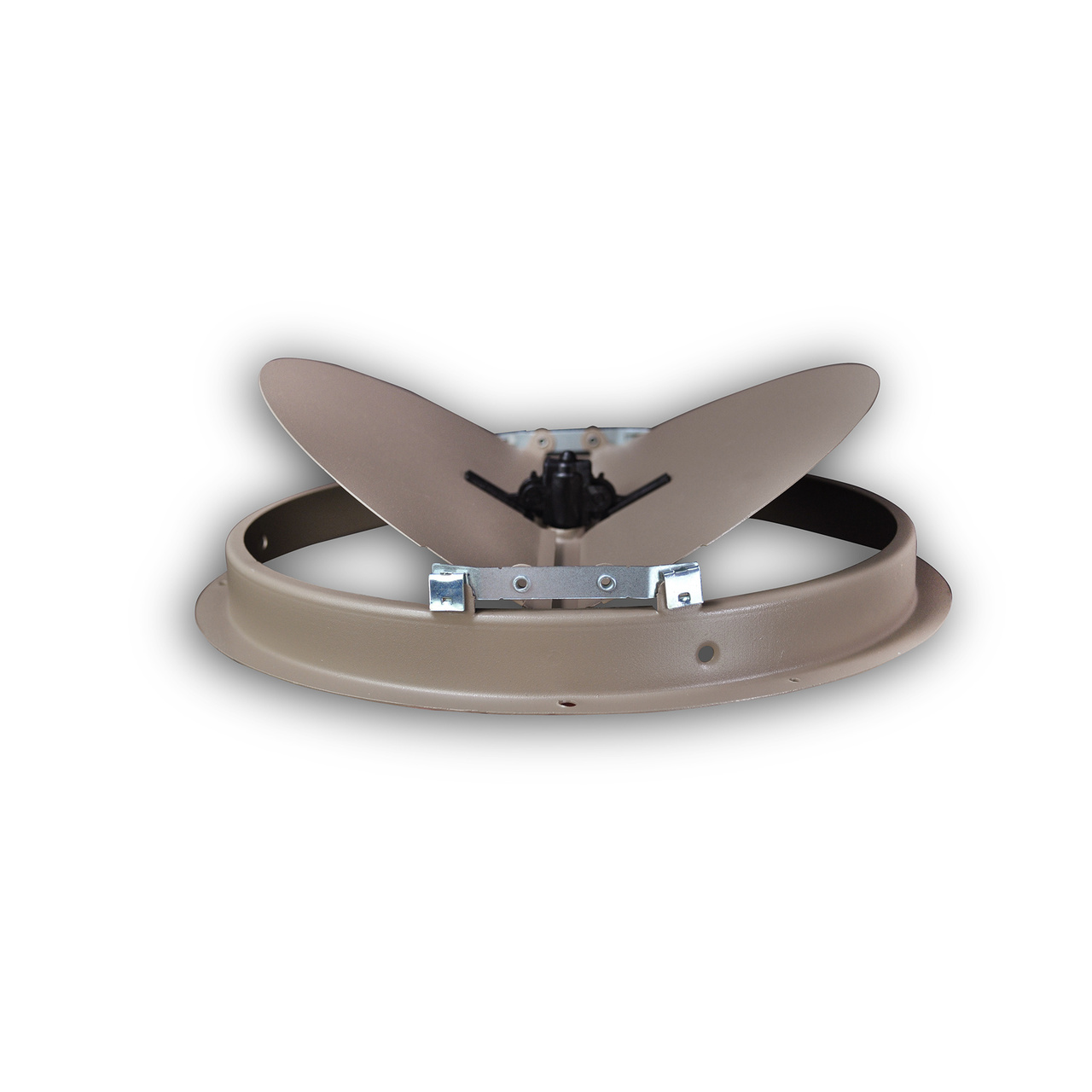 801X08 8" Round Butterfly Damper w/ Installation Ring, Steel, Brown ...