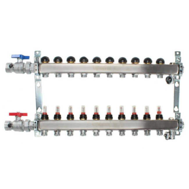 Uponor TruFLOW™ A2701002 Manifold Assembly With Flow Meter, (10) 1 in ...