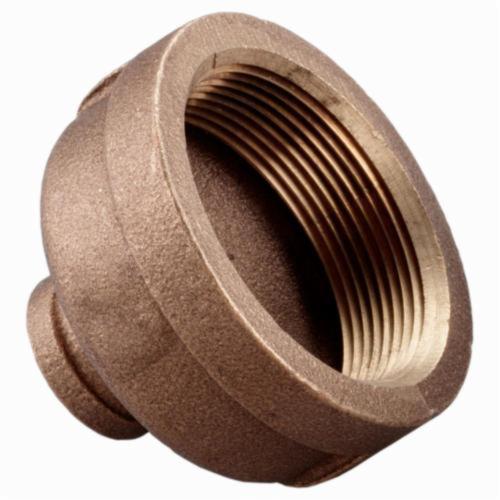 Pipe Reducing Coupling, 1x3/4 in, FNPT, 125 lb, Brass, Rough, Import ...
