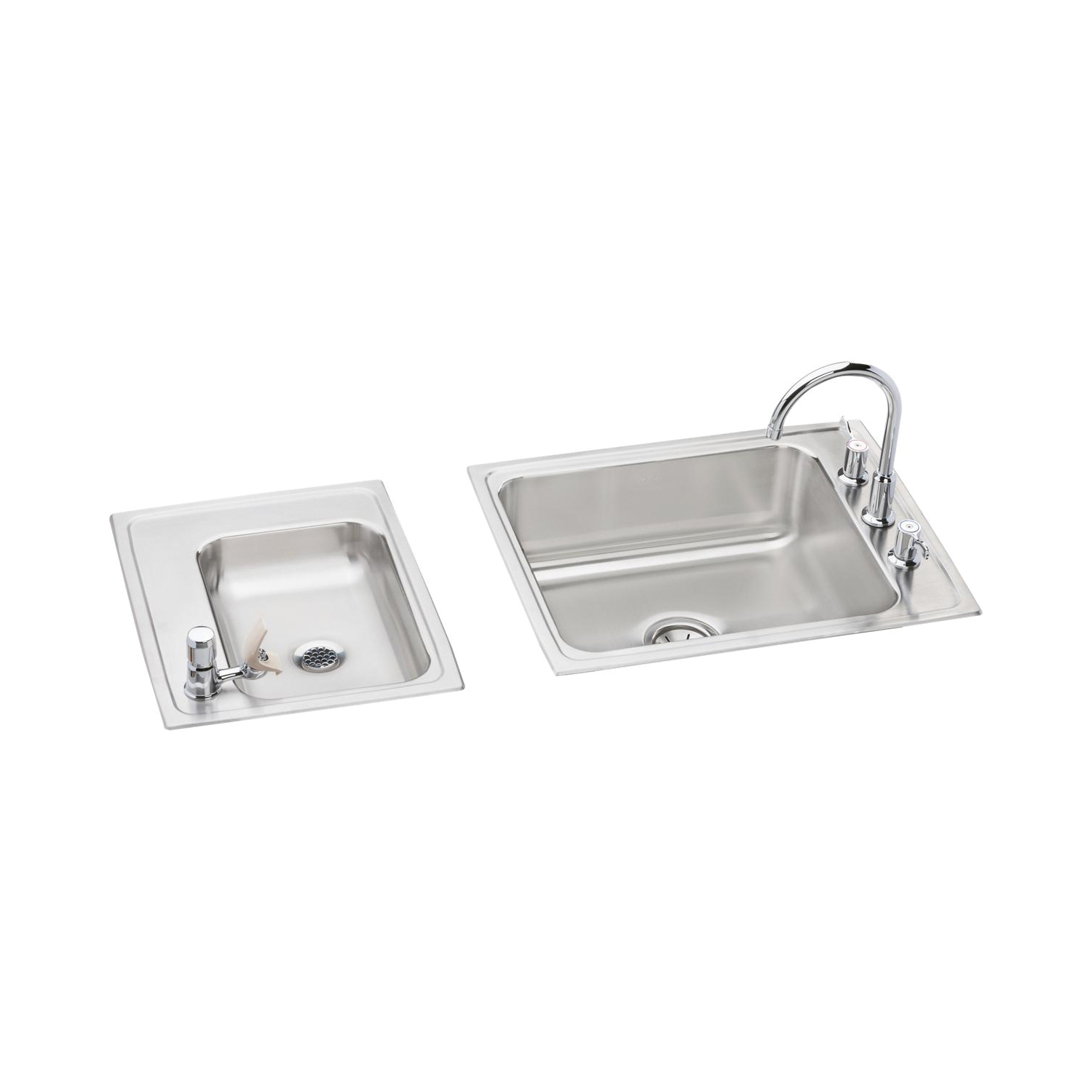 DRKR24119LC Classroom Sink and Faucet/Bubbler Kit, Rectangular, 19-1/2 ...